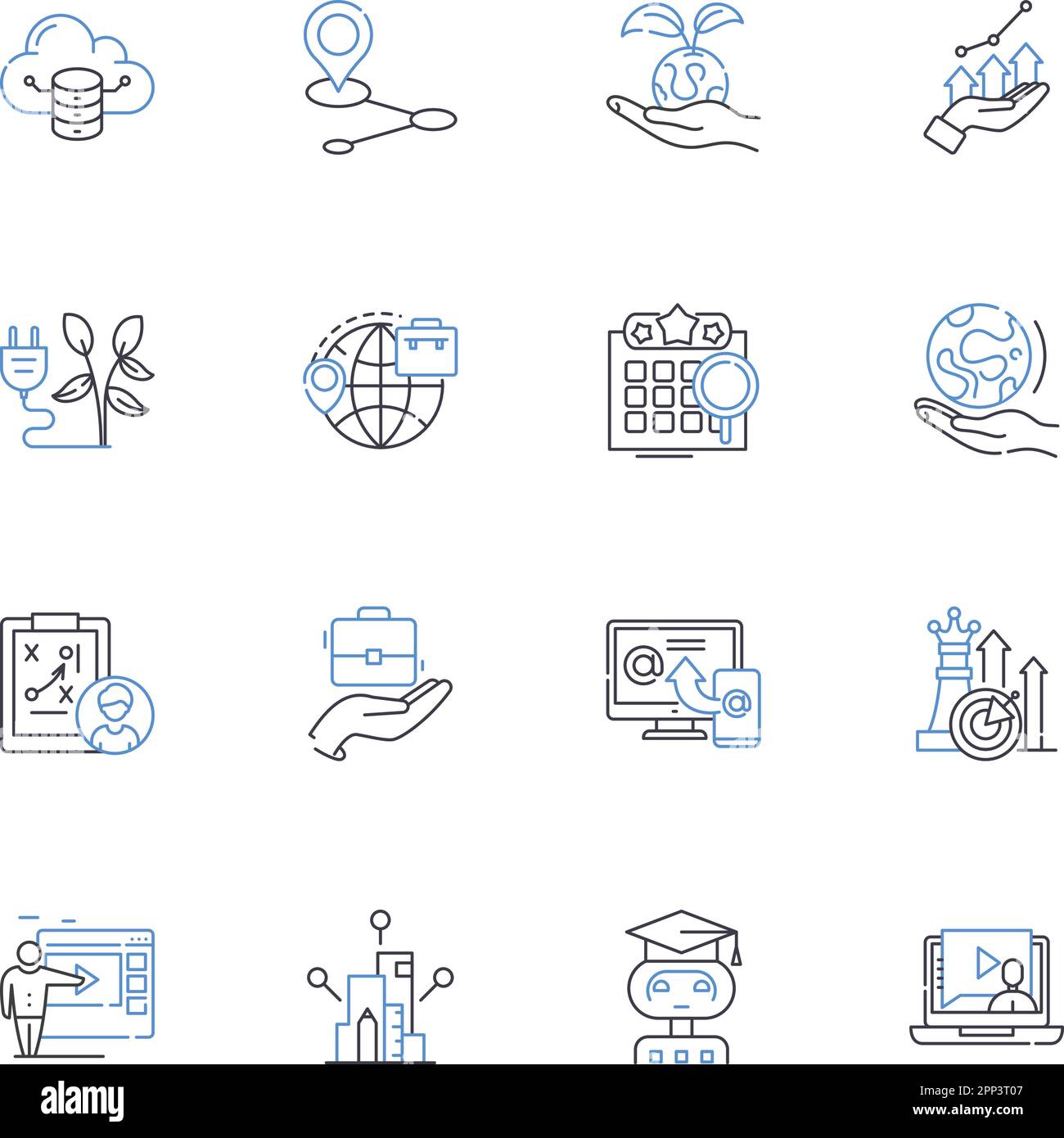 Innovative startup line icons collection. Disruptive, Cutting-edge ...