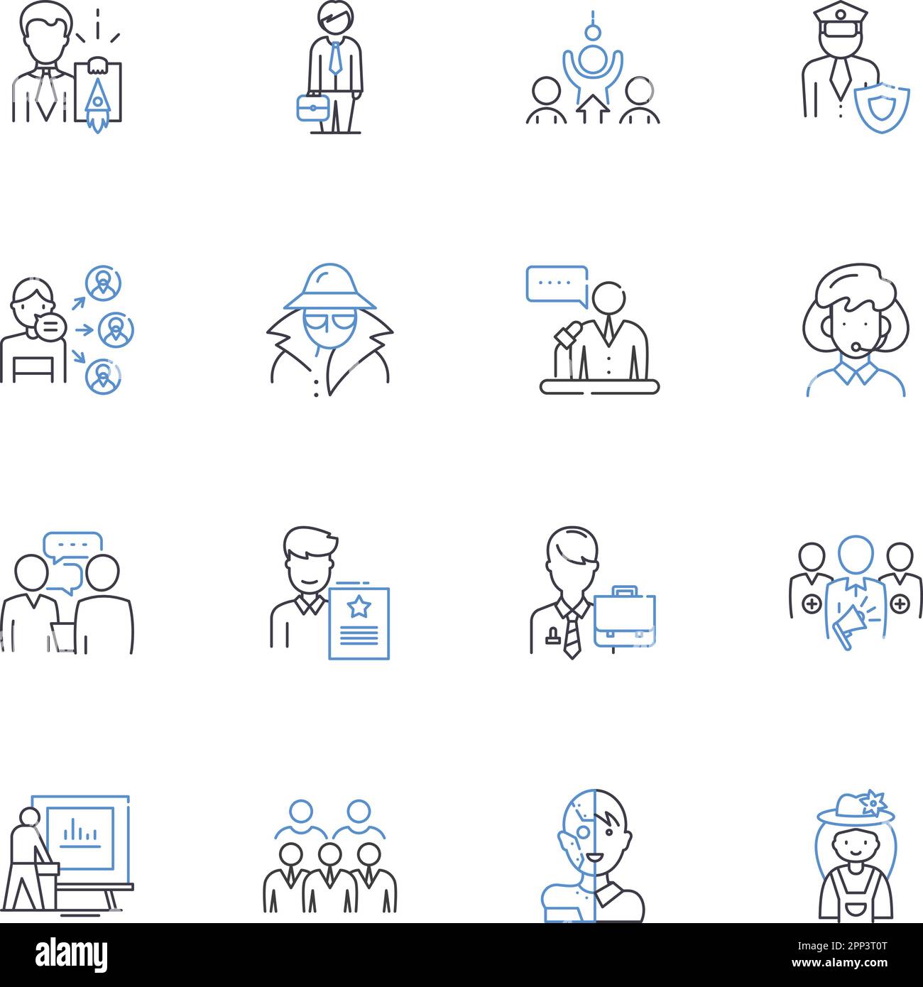 Professional life line icons collection. Career, Ambition, Progress, Success, Growth, Challenges ...