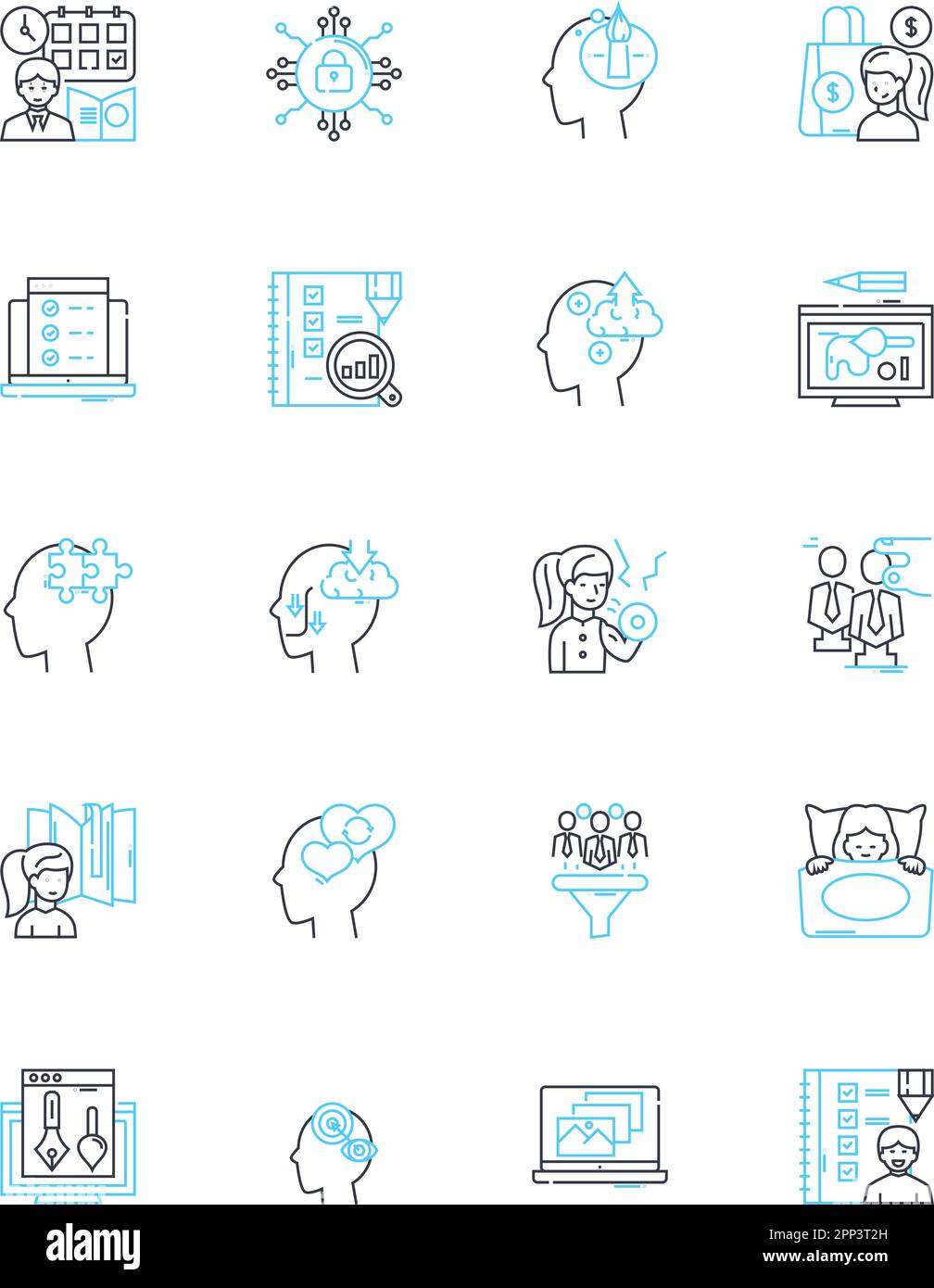 Advanced Systems Linear Icons Set Automation Precision Analytics Integration Efficiency