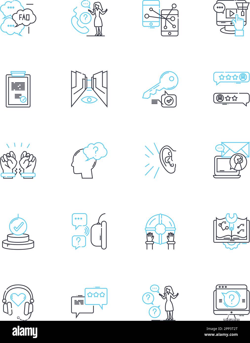 Customer care linear icons set. Support, Satisfaction, Assistance ... Customer care linear icons set. Support, Satisfaction, Assistance ...