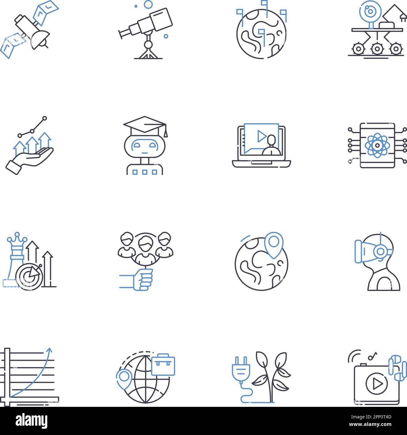 Empowerment authorization line icons collection. Authority, Empower ...