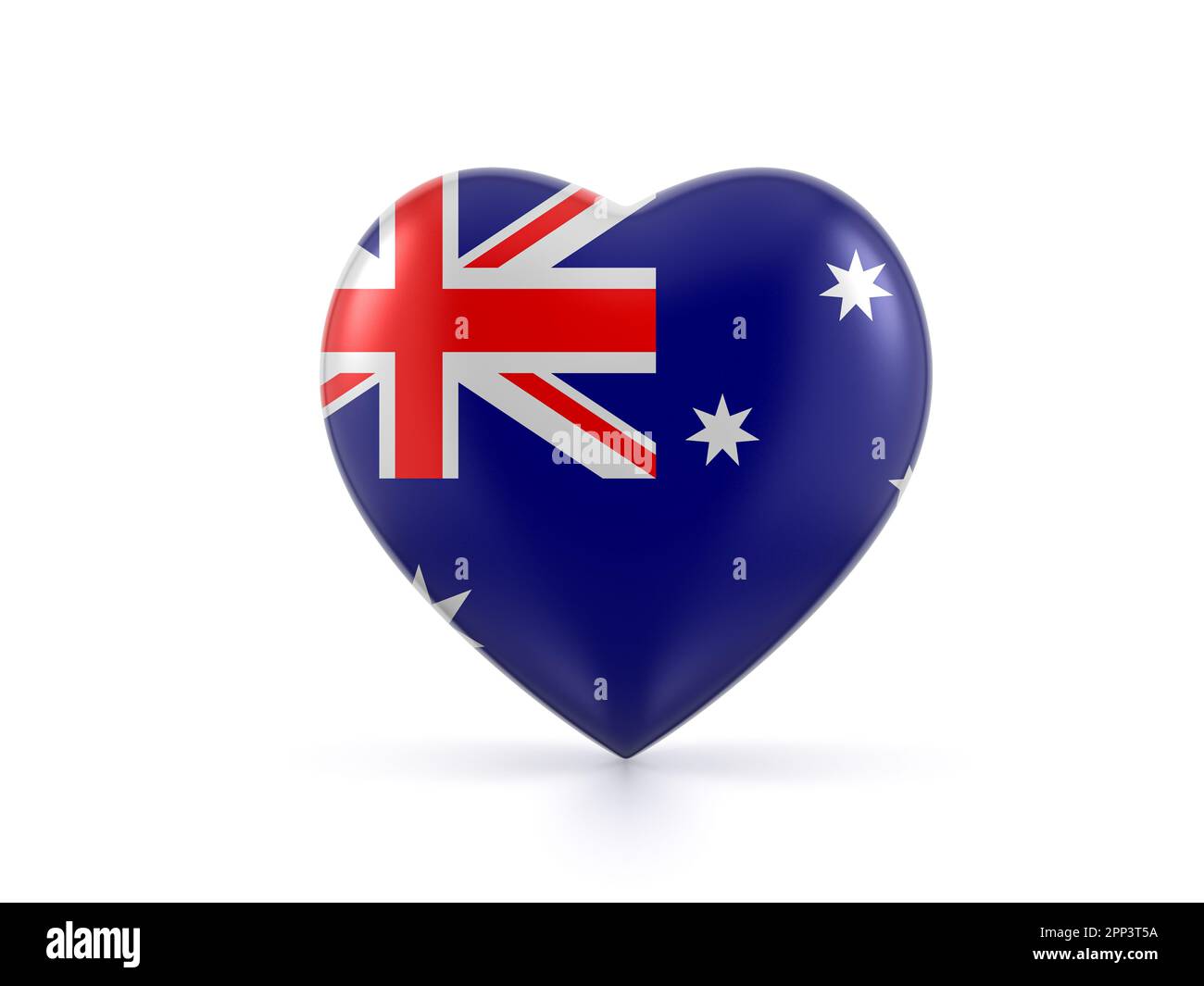 Australia heart flag on a white background. 3d illustration Stock Photo ...