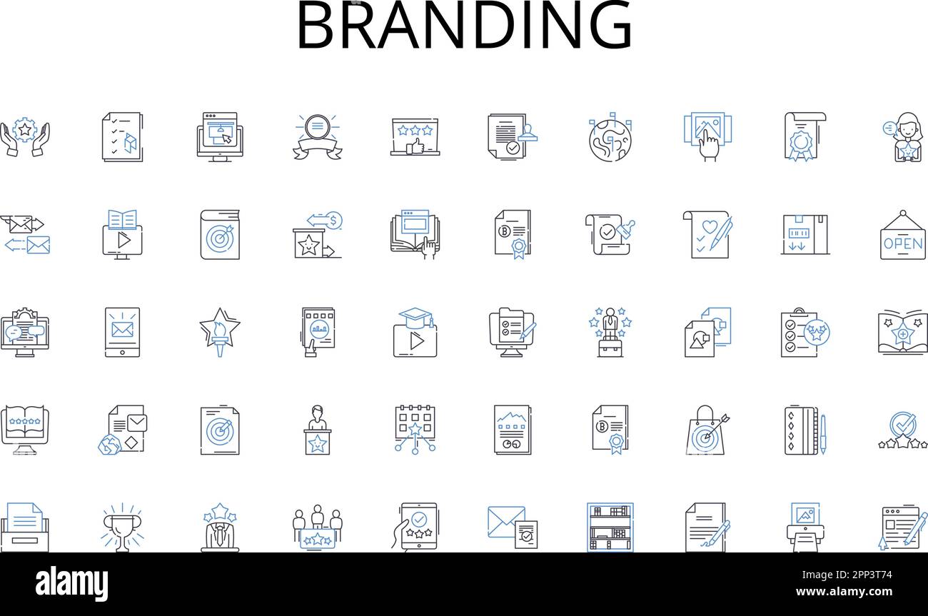 Branding line icons collection. Angle, View, Outlook, Perception ...