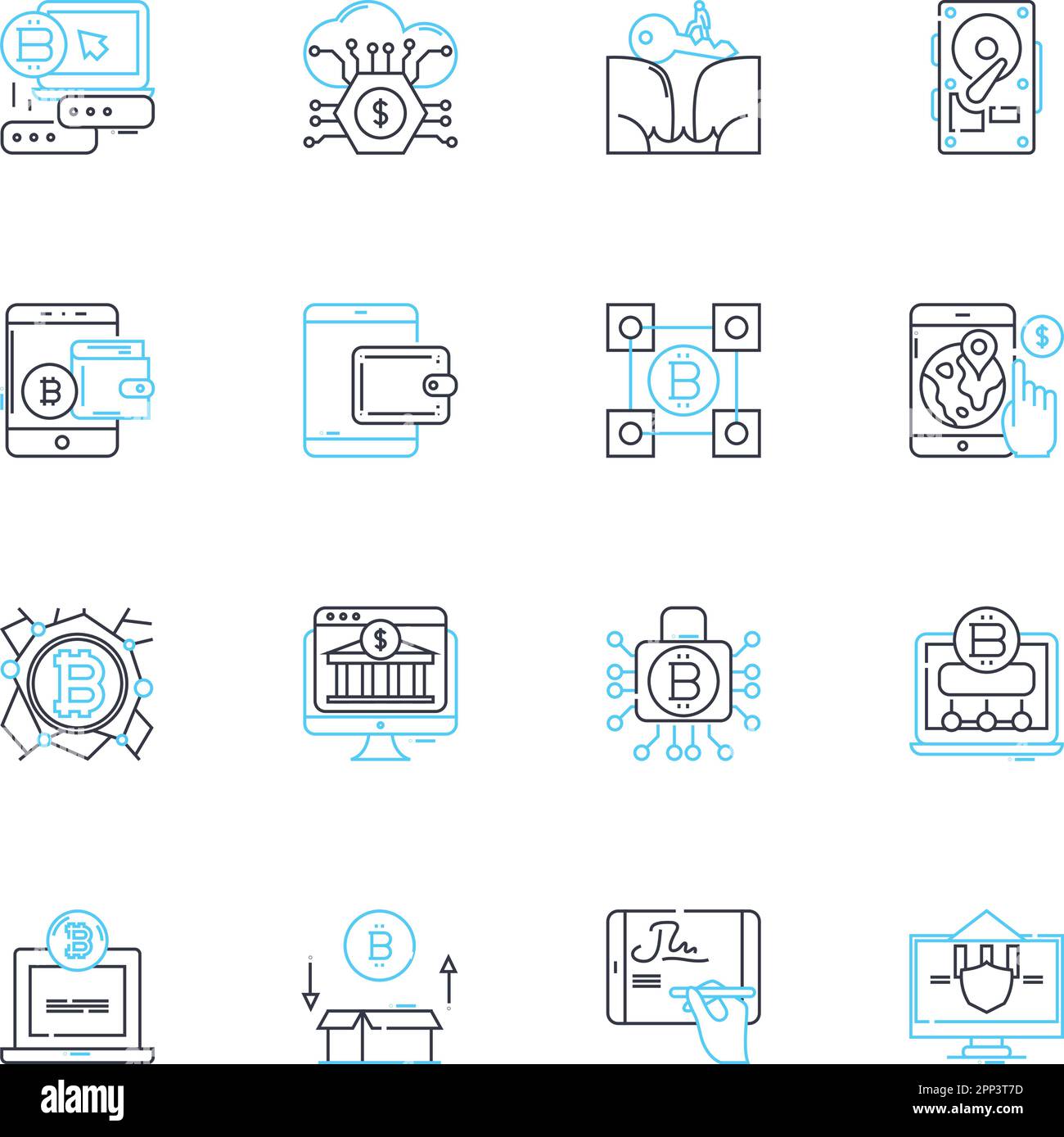 Market performance linear icons set. Prosperity, Success, Growth ...