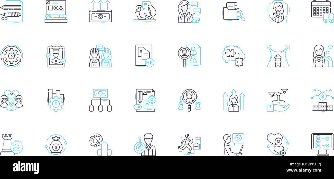 Emotional intelligence linear icons set. Empathy, Understanding ... Emotional intelligence linear icons set. Empathy, Understanding ...