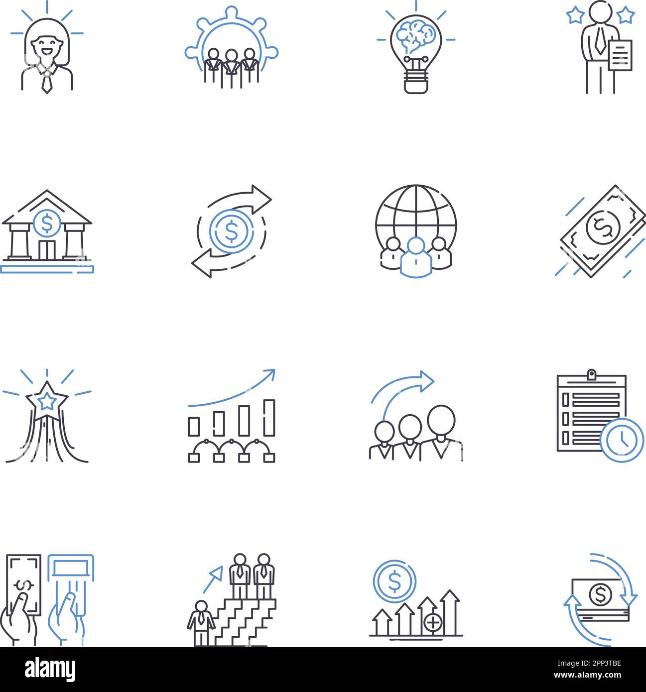 Decision-making ability line icons collection. Judgement, Rationality ...