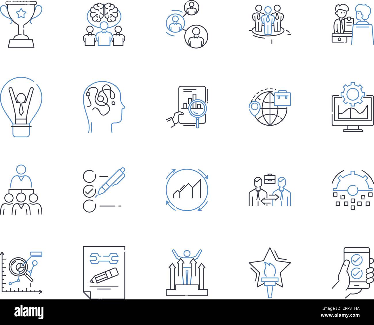 Development line icons collection. Advancement, Progression, Evolution ...