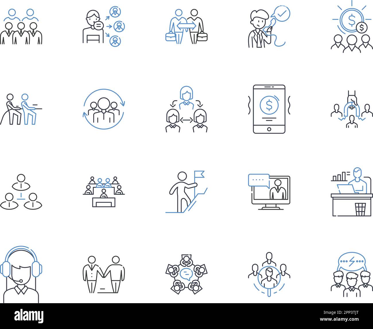 Market and demand line icons collection. Supply, Growth, Profit ...