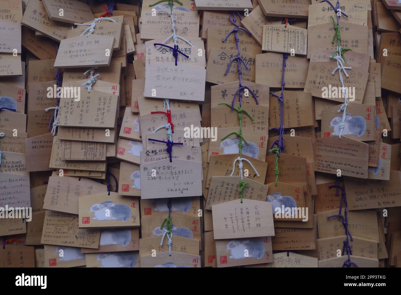 Japanese Ema wishes at a shrine in Tokyo Stock Photo - Alamy