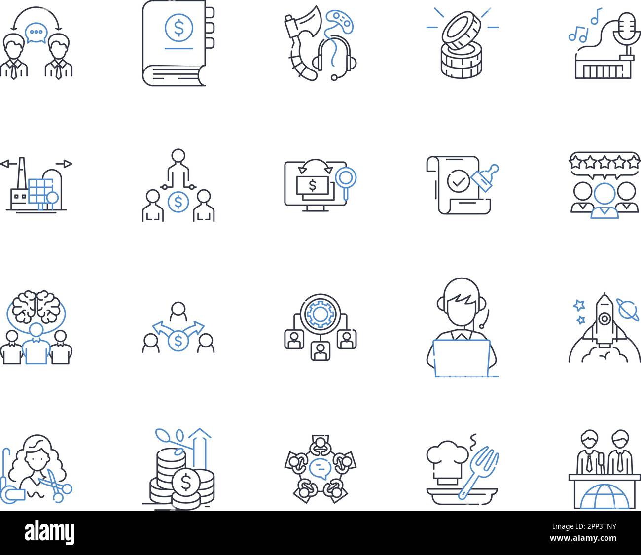 Technology Centers Line Icons Collection Innovation Robotics Artificial Intelligence G