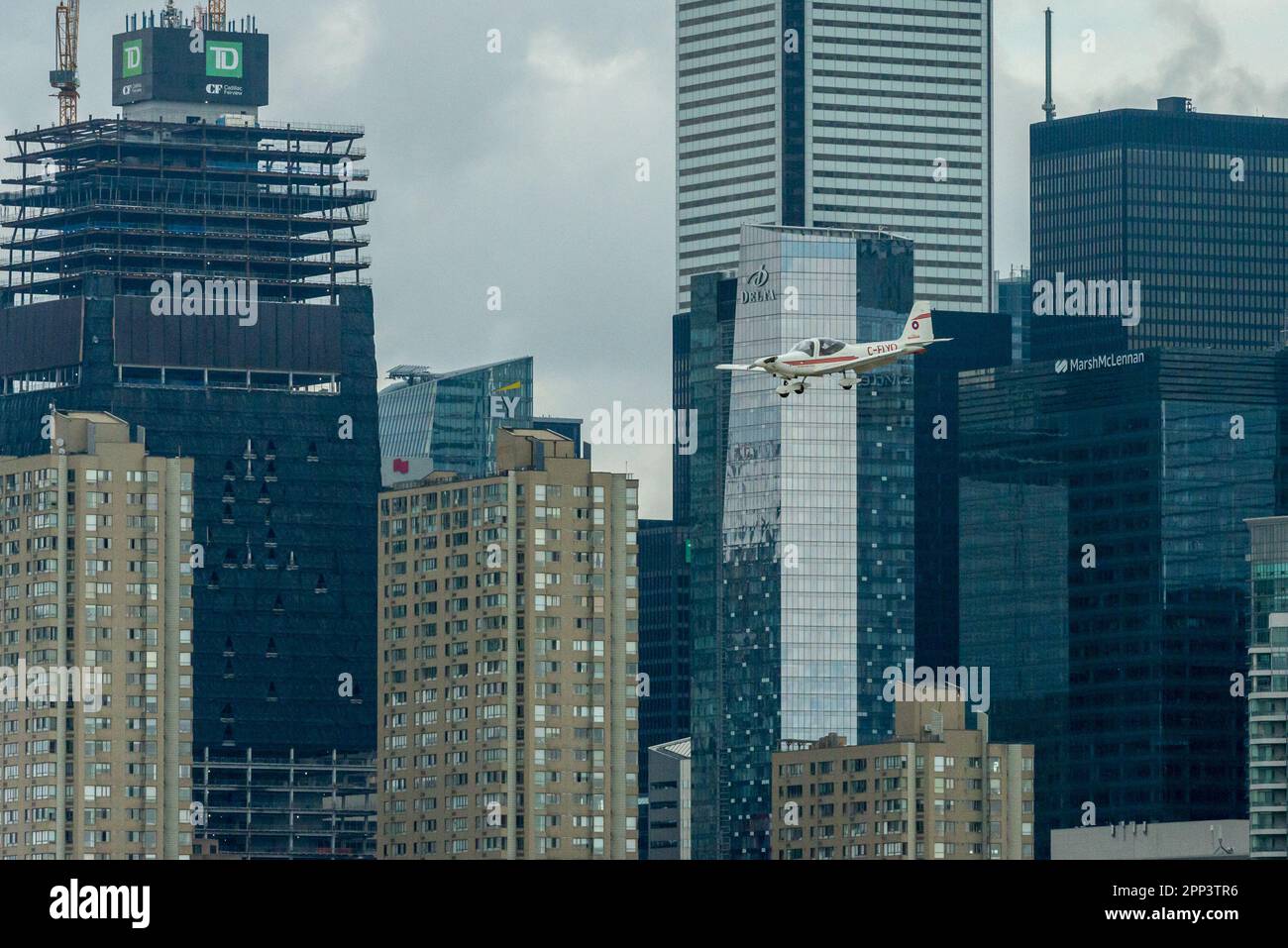 Toronto, ON, Canada - August 21, 2022: The Grob G 115 aircraft on the ...
