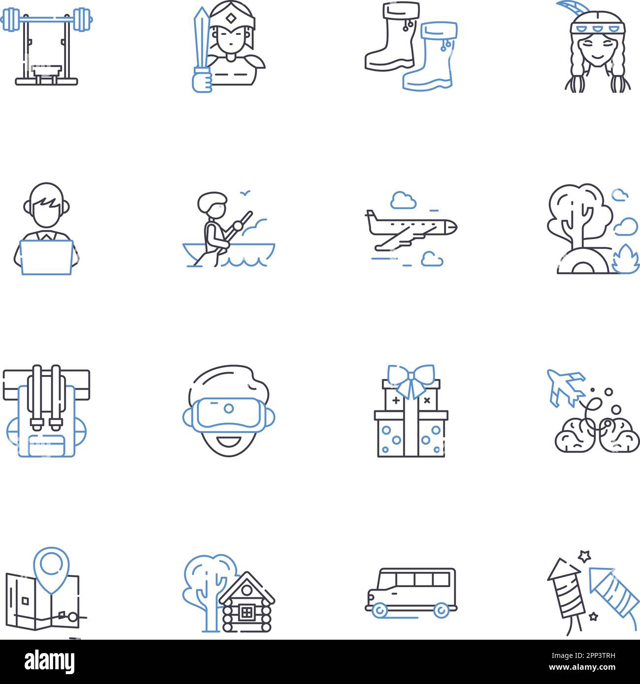 Life philosophy line icons collection. Purpose, Perspective, Mindset ...