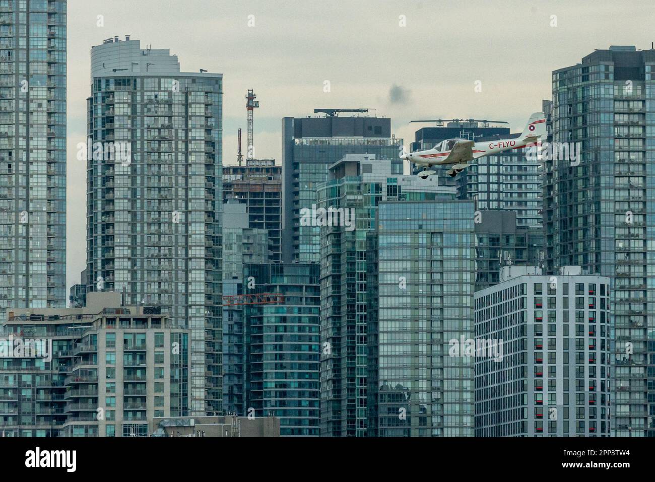 Toronto, ON, Canada - August 21, 2022: The Grob G 115 aircraft on the ...