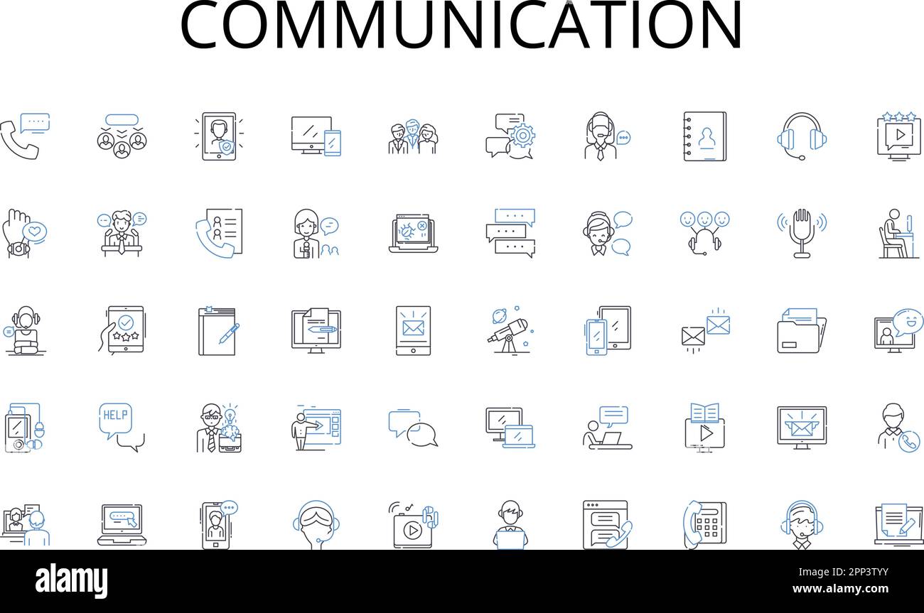 Communication line icons collection. Analytical, Intellectual, Savvy ...