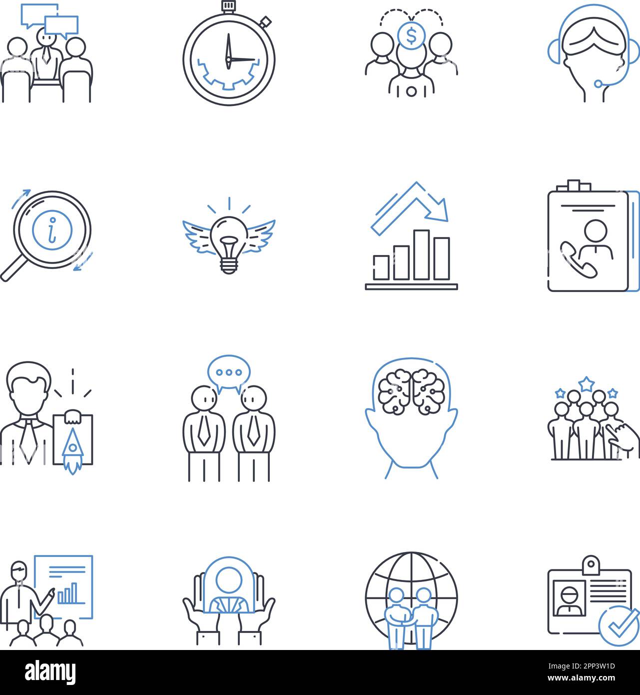 Supervisory Panel line icons collection. Management, Control, Oversight, Leadership, Authority ...