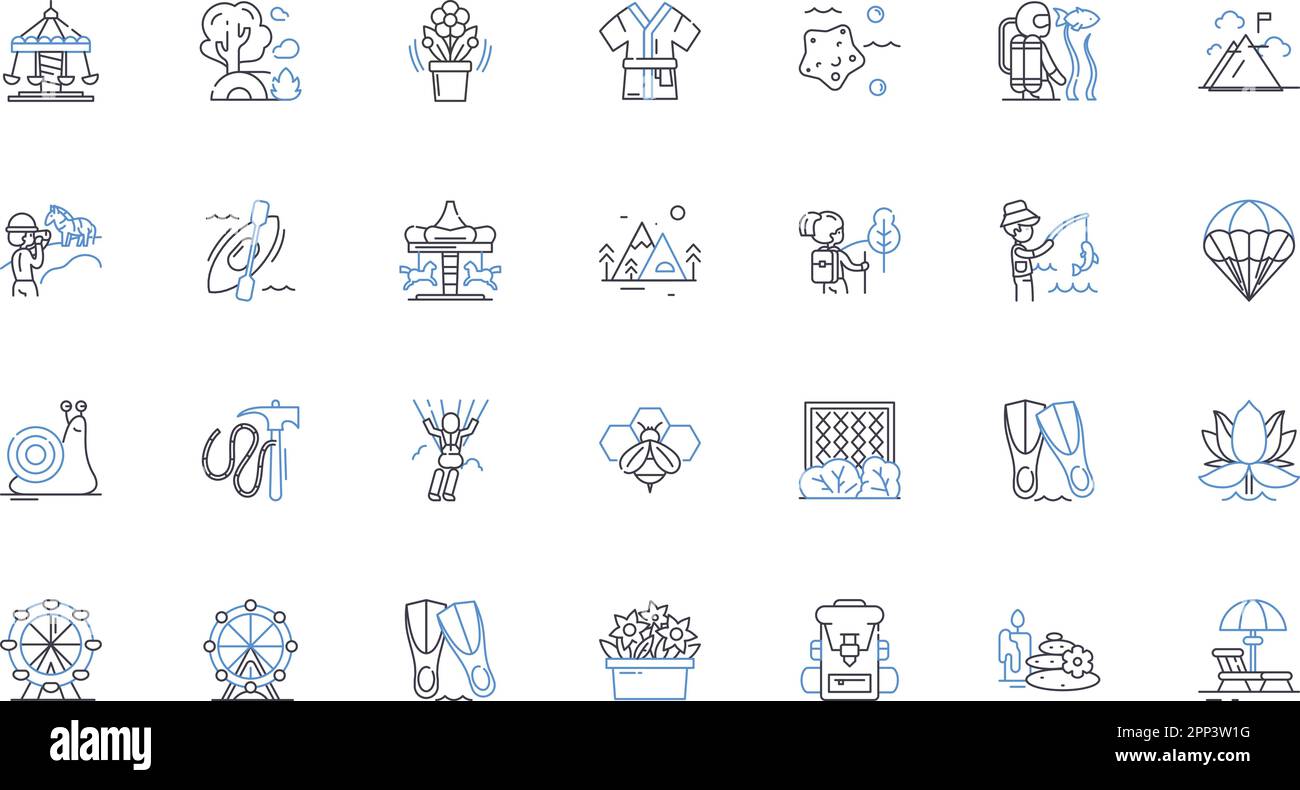 City break line icons collection. Adventure, Culture, Heritage, Food ...