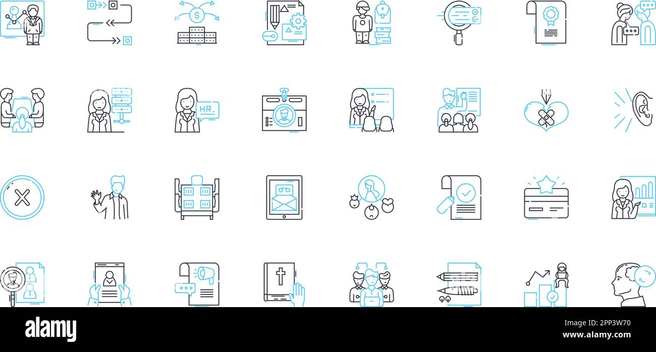 Allied parties linear icons set. Unity, Collaboration, Coalition ... Allied parties linear icons set. Unity, Collaboration, Coalition ...