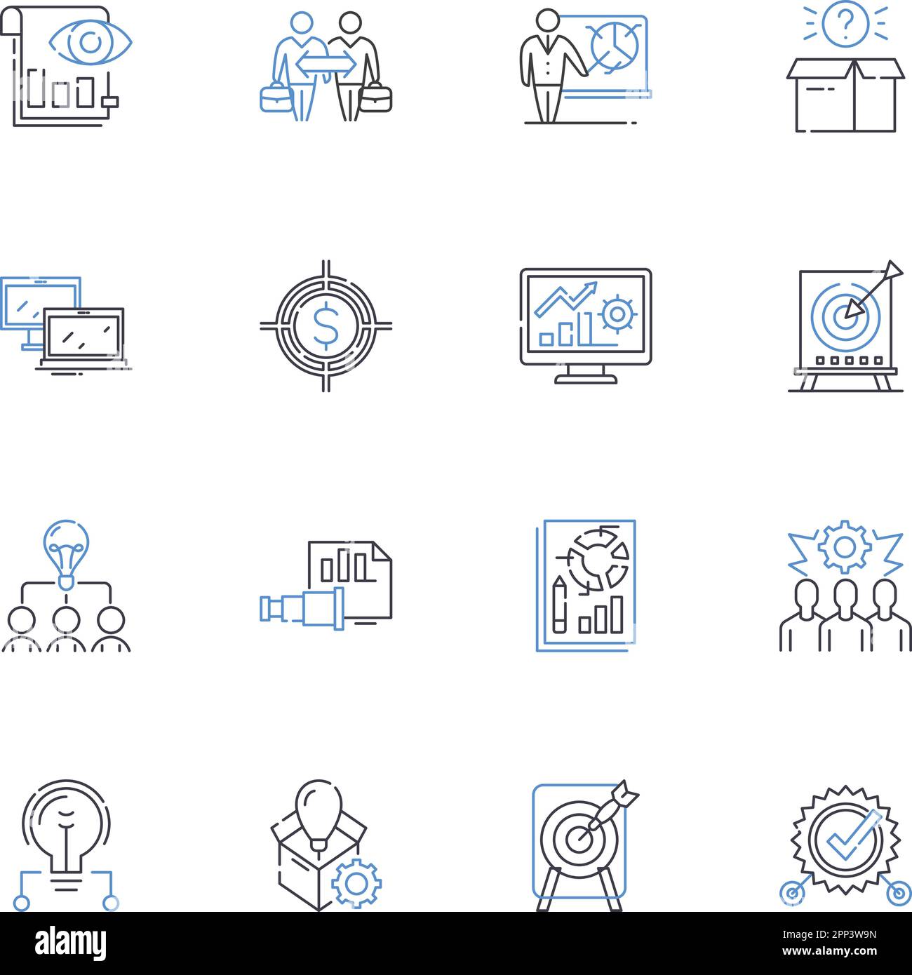 Stakeholder engagement line icons collection. Participation ... Stakeholder engagement line icons collection. Participation ...