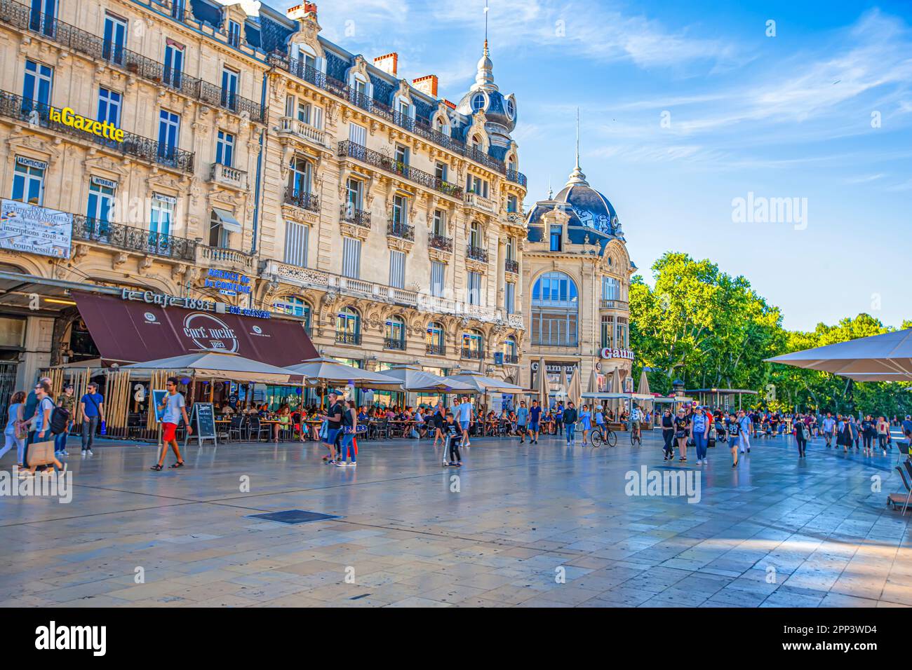The large central square quare in Montpellier, France Stock Photo - Alamy