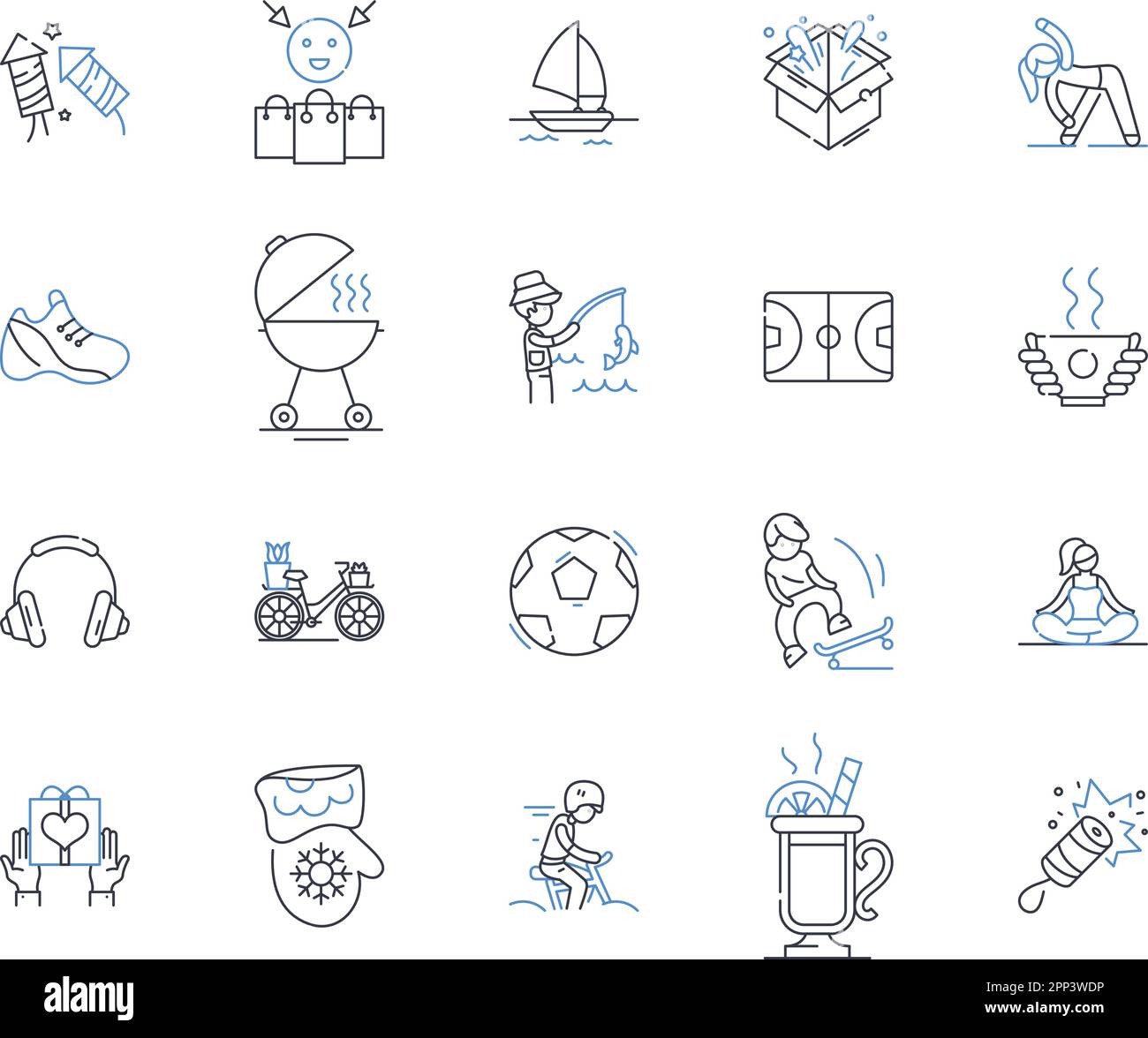 Playtime Line Icons Collection Fun Games Laughter Joy Amusement Recreation Entertainment