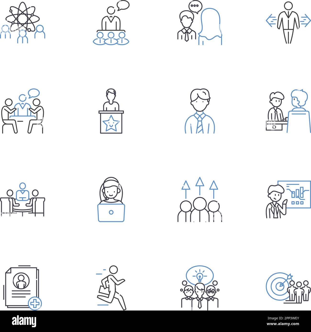 Project managers line icons collection. Leadership, Communication ... Project managers line icons collection. Leadership, Communication ...