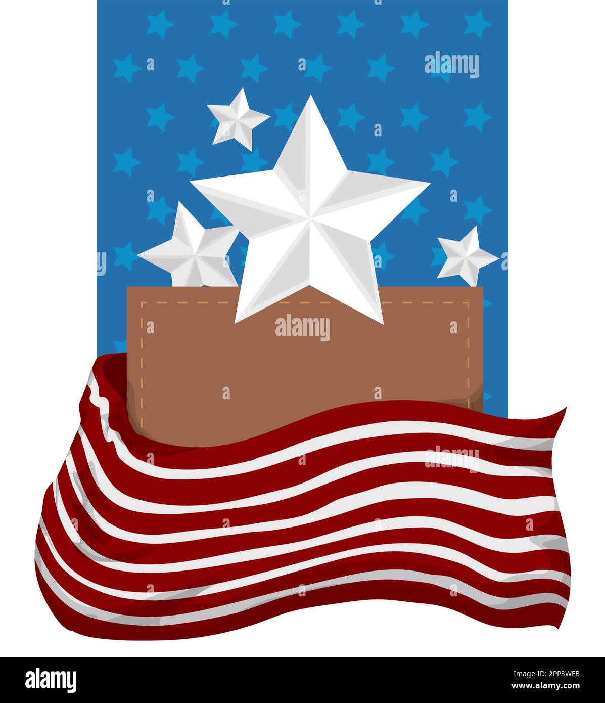 Stars And Stripes Banner Clip Art