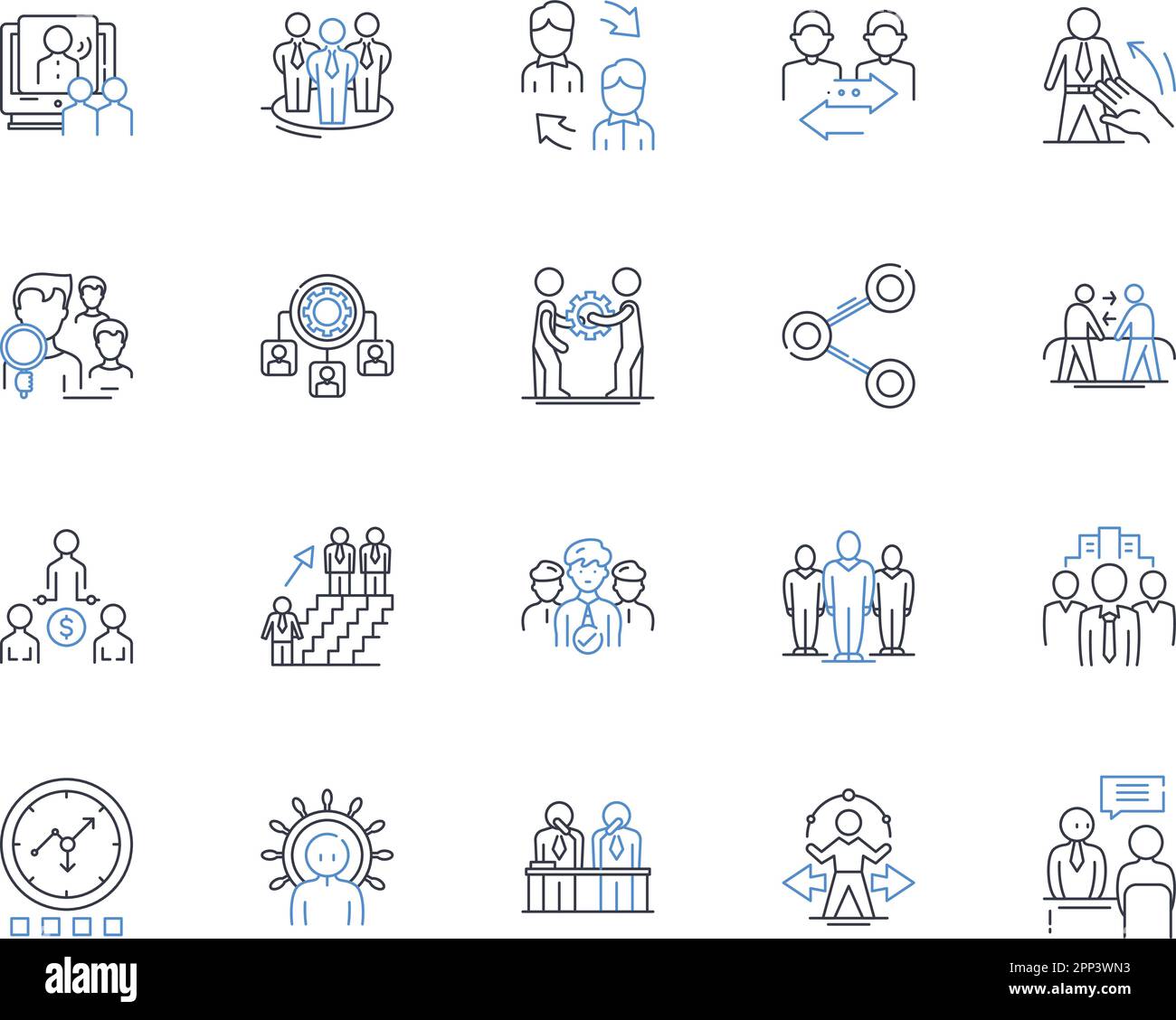 Partners line icons collection. Collaboration, Synergy, Alliance, Co ...