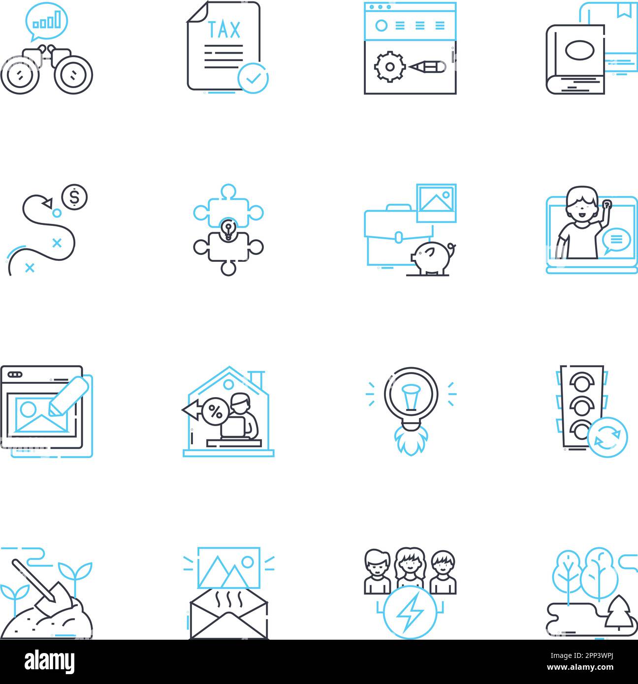 Professional workplace linear icons set. Productivity, Collaboration ...