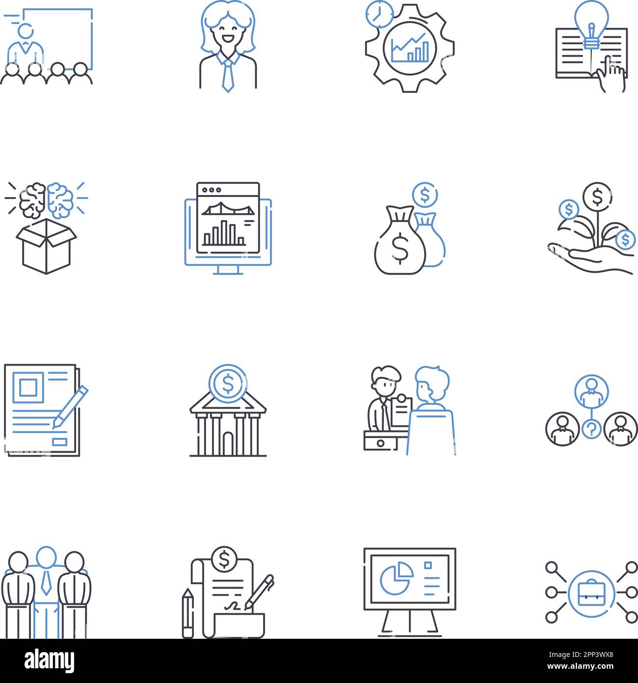 Alternative funds line icons collection. Hedge, Portfolio, Risk ...