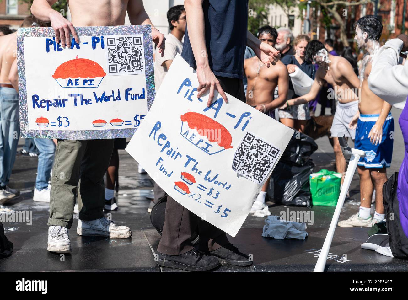 New York, USA. 21st Apr, 2023. Alpha Epsilon Pi fraternity of New York ...