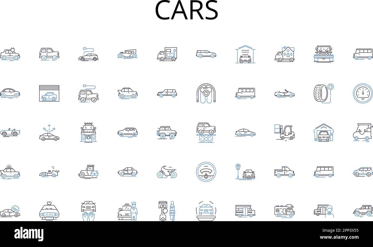 Cars line icons collection. Laptop, Notebook, Tablet, Chromebook ...
