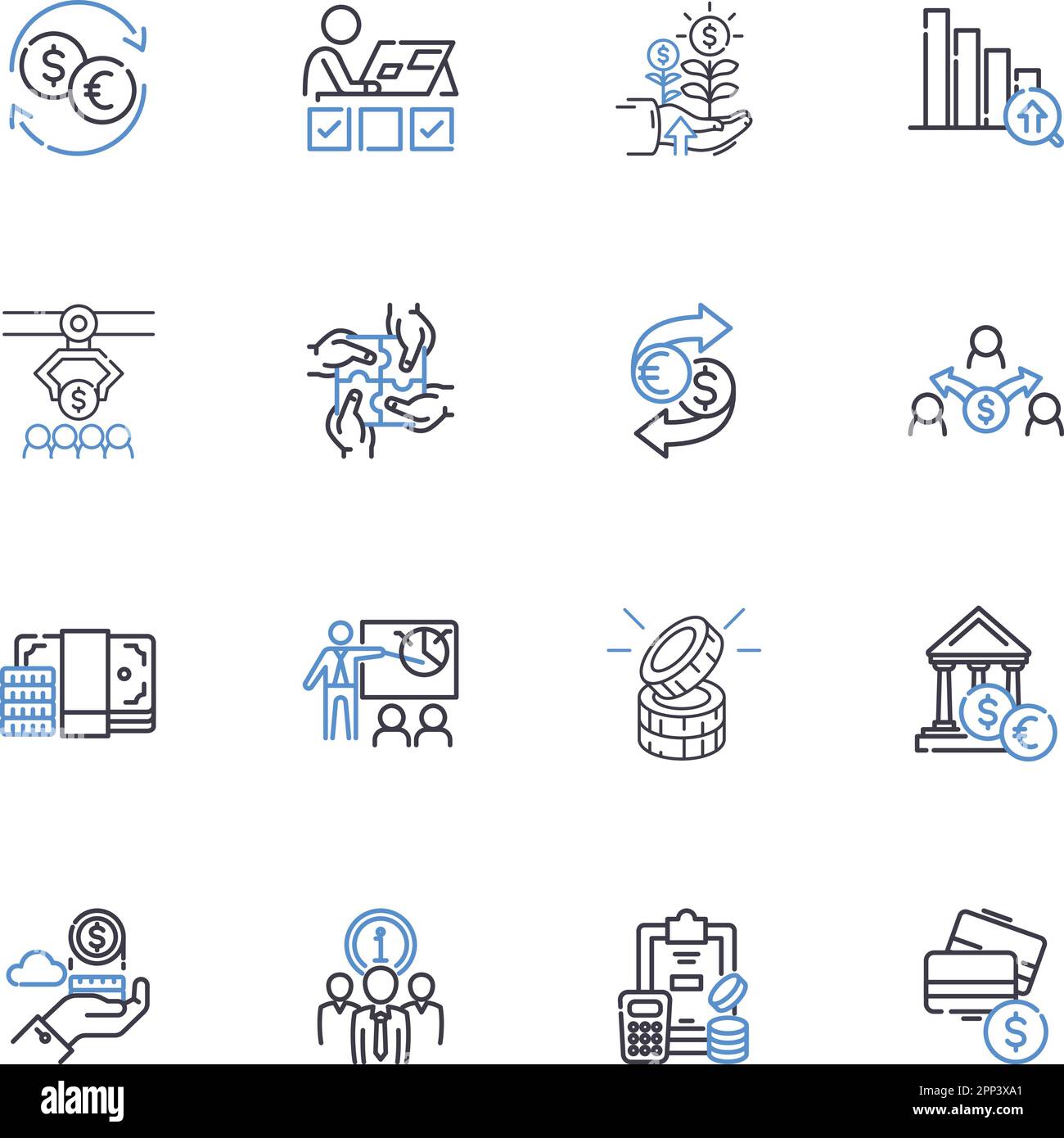 Amassing riches line icons collection. Wealth, My, Prosperity, Success ...