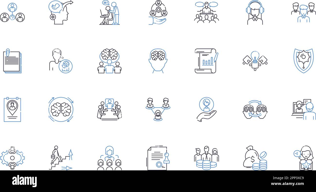 Oversight line icons collection. Supervision, Management, Control ...