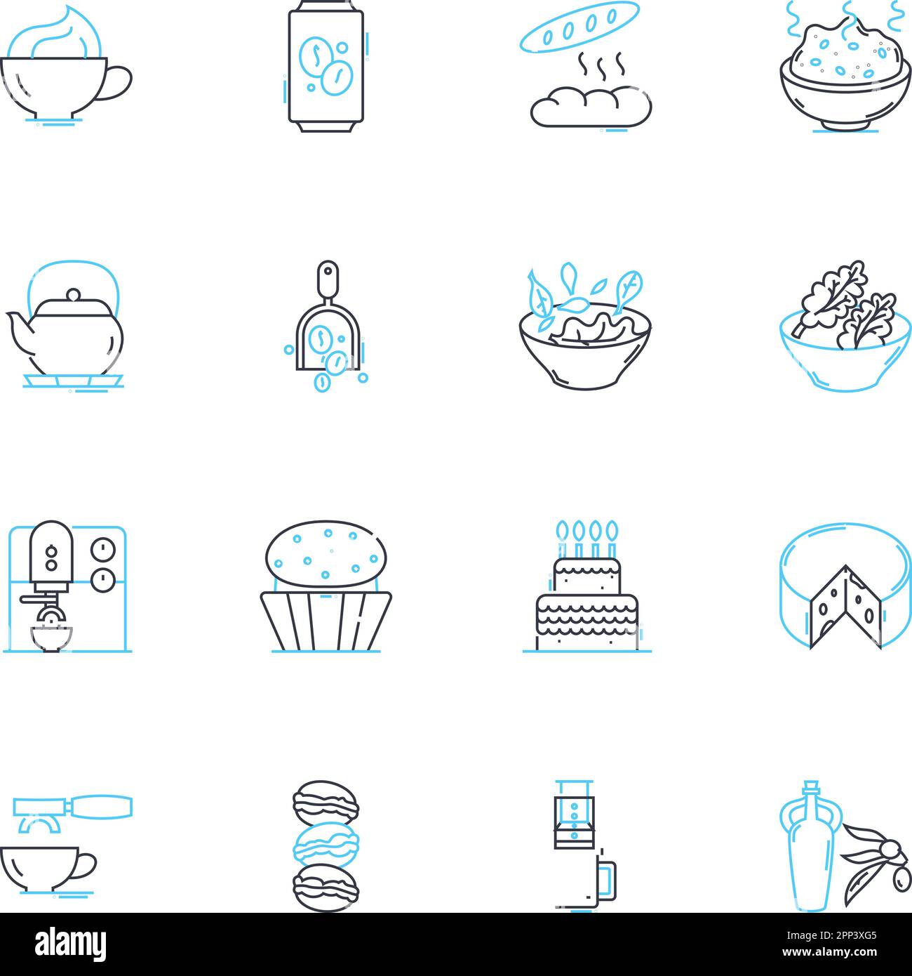 Sustainable Farming linear icons set. Organic, Regenerative ...