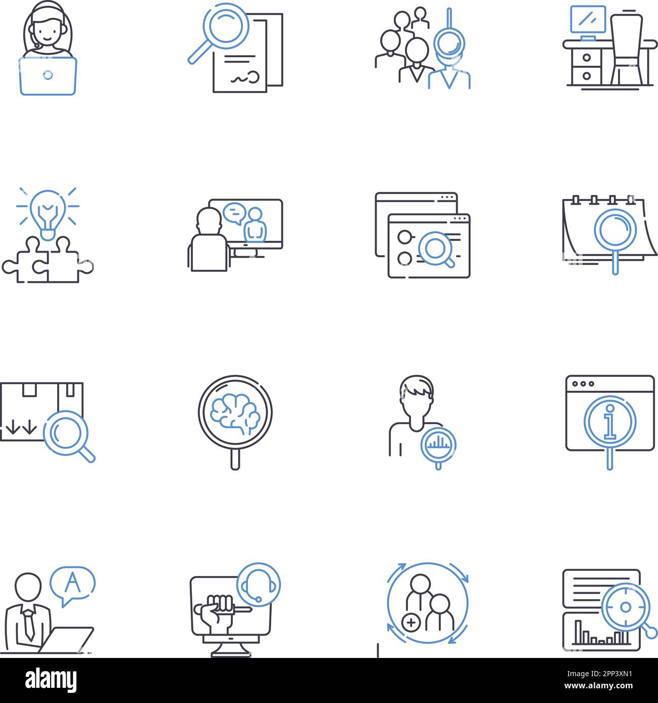 Testing line icons collection. Quality, Verification, Validation ... Testing line icons collection. Quality, Verification, Validation ...