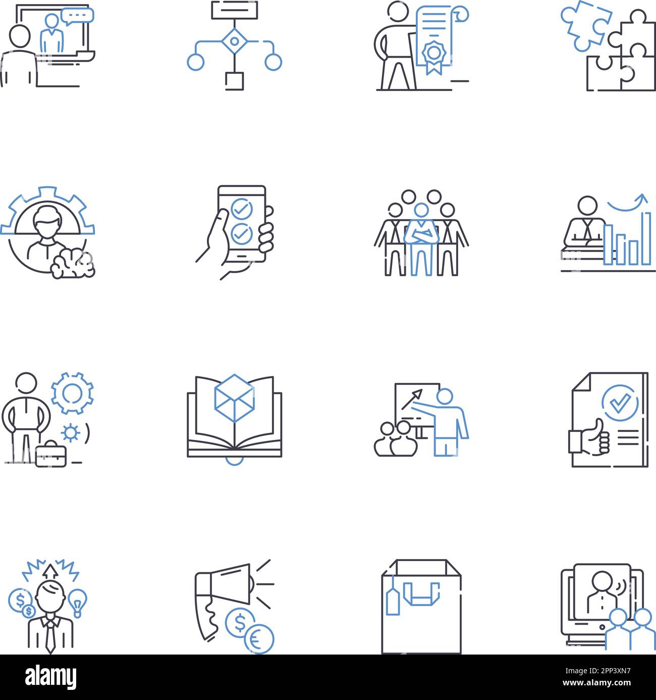 Proposal line icons collection. Plan, Concept, Outline, Strategy, Pitch ...