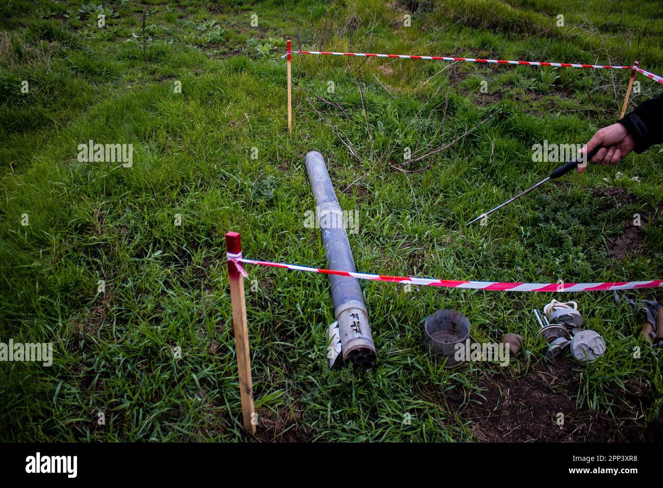 Various Russian anti-tank, anti-personnel and explosive mines collected ...
