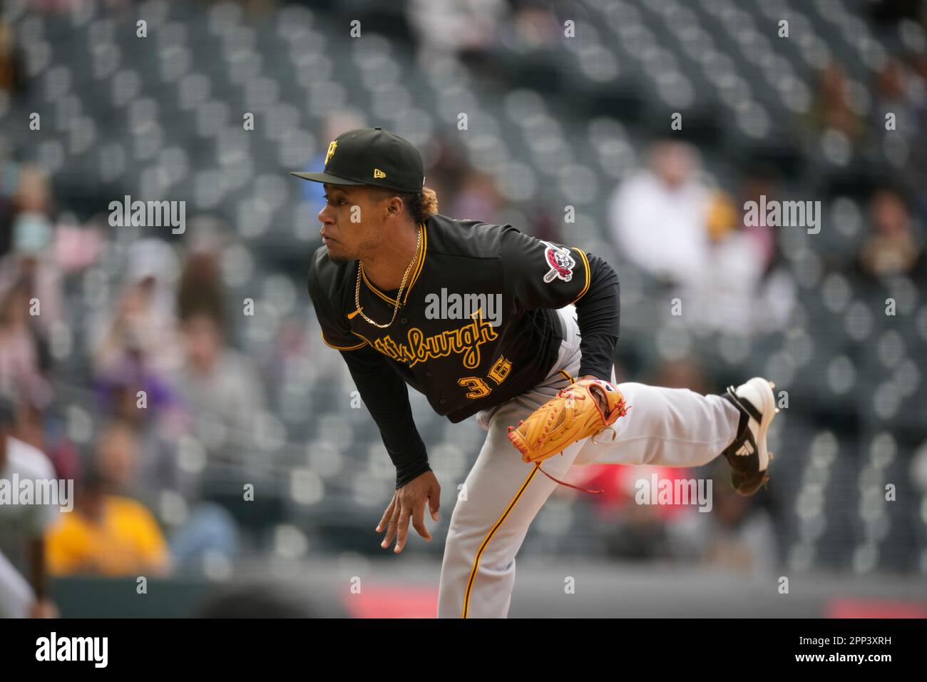 Pittsburgh Pirates relief pitcher Dauri Moreta (36) in the ninth inning ...