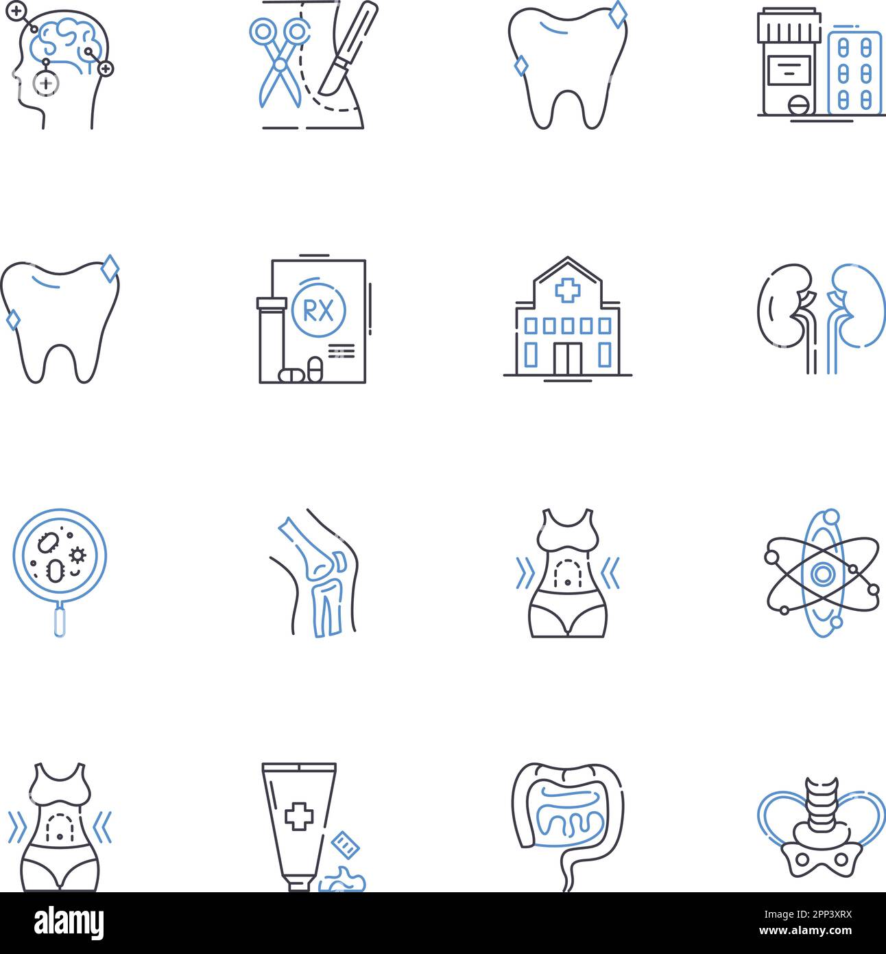 Health support line icons collection. Wellness, Nutrition, Exercise ...