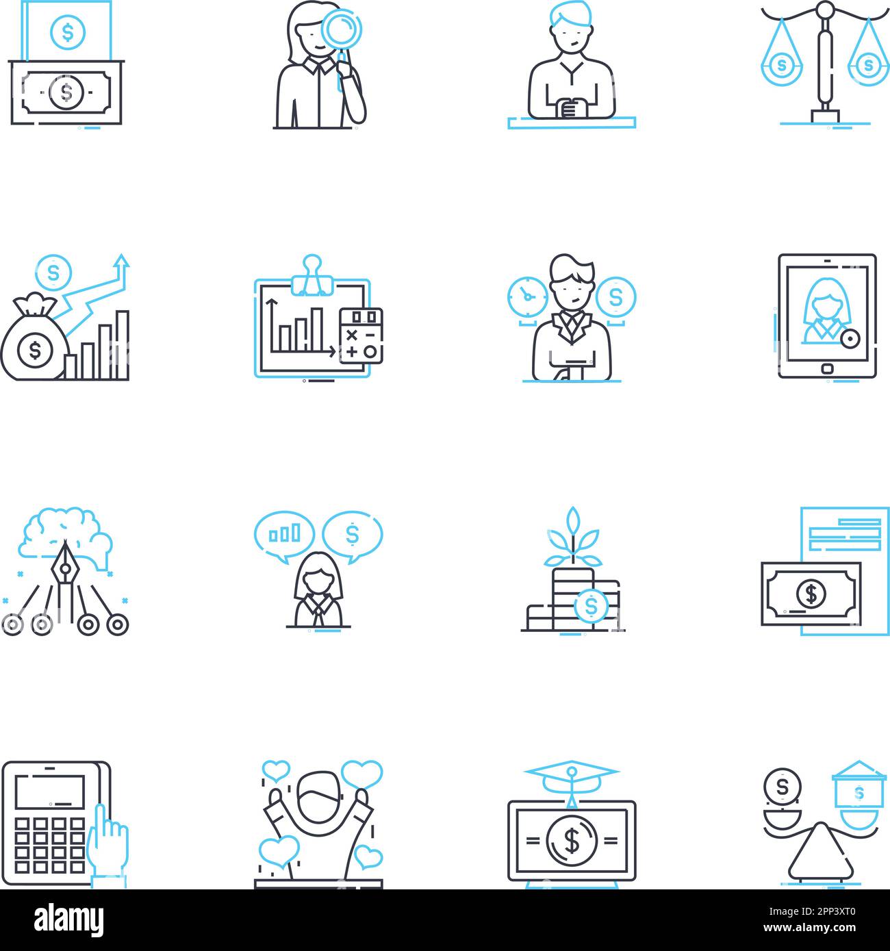 Seed funding linear icons set. Investment, Startups, Entrepreneurship ...