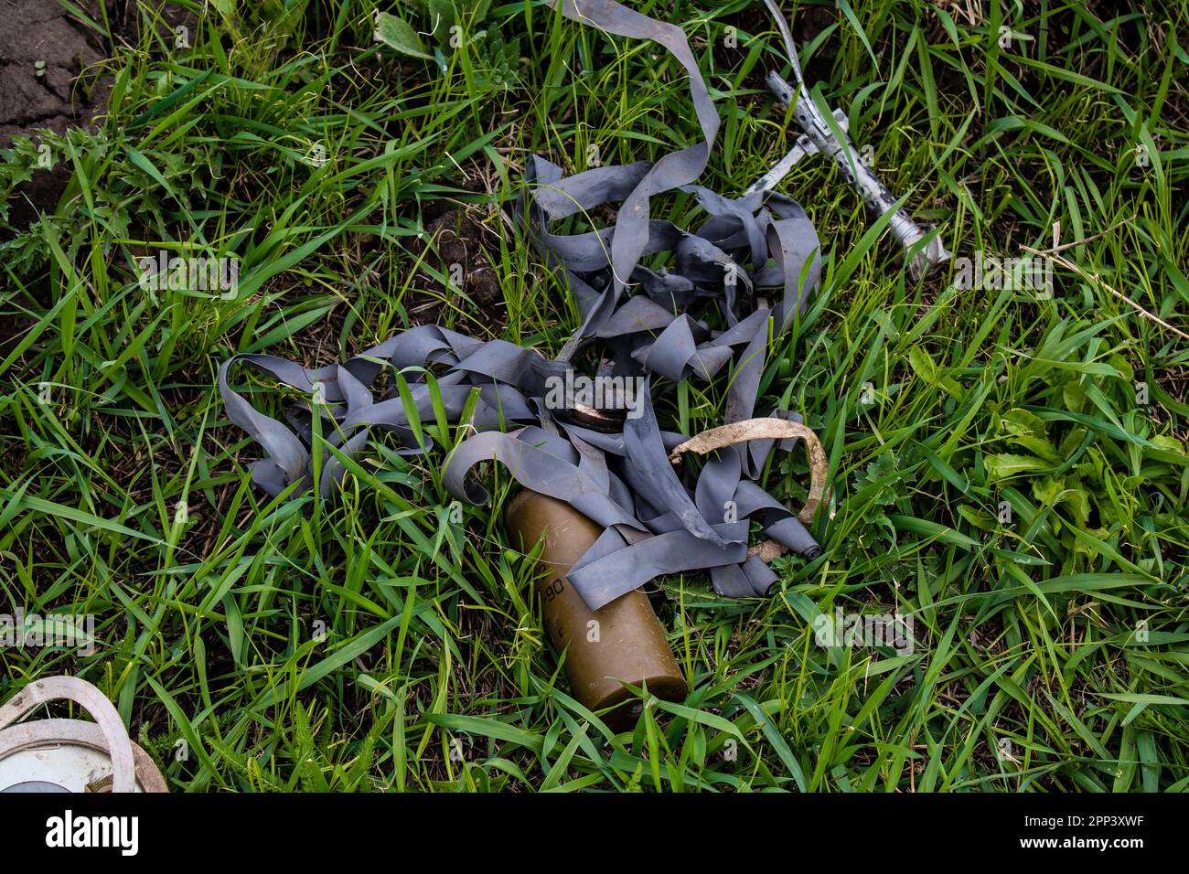 Various Russian anti-tank, anti-personnel and explosive mines collected ...