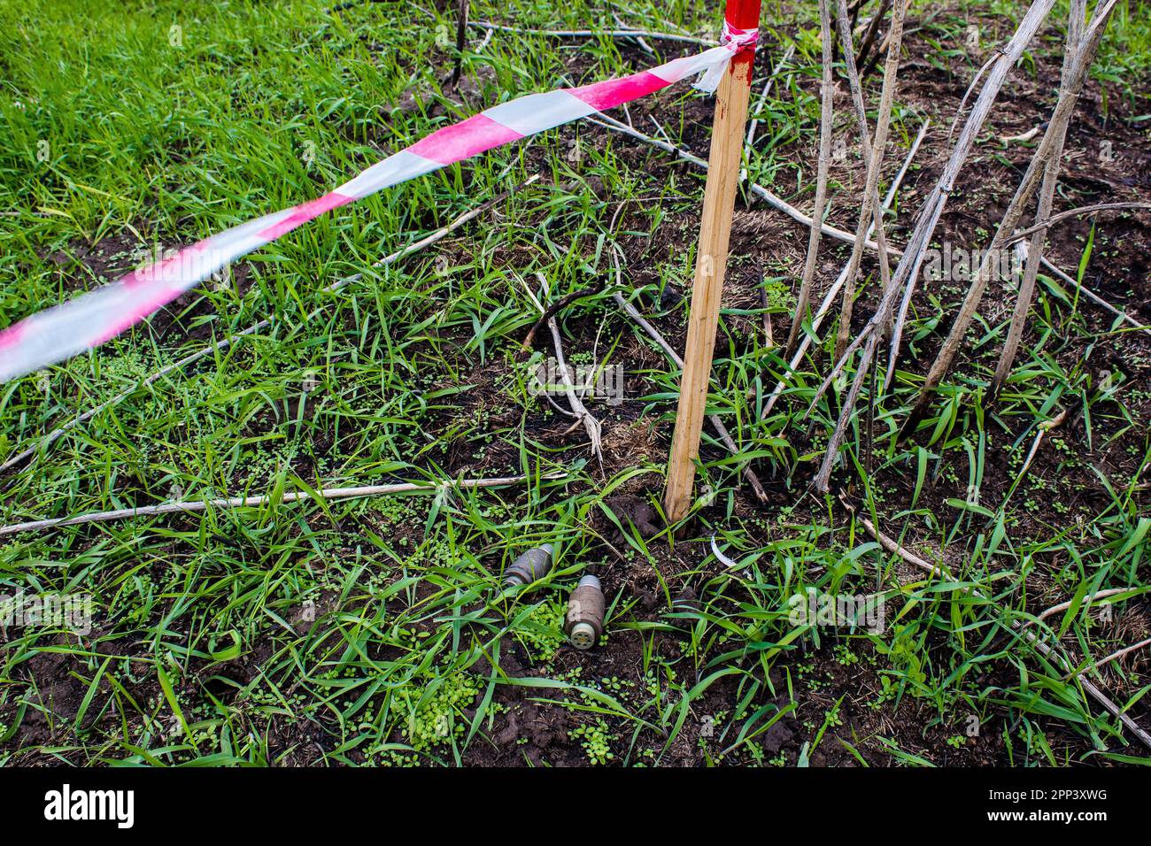 Various Russian anti-tank, anti-personnel and explosive mines collected ...