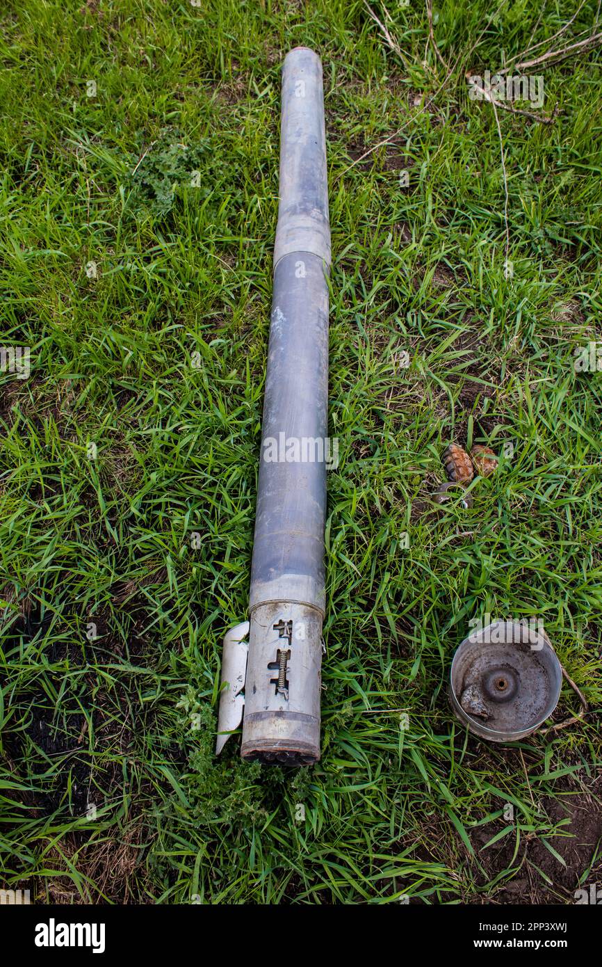 Various Russian anti-tank, anti-personnel and explosive mines collected ...
