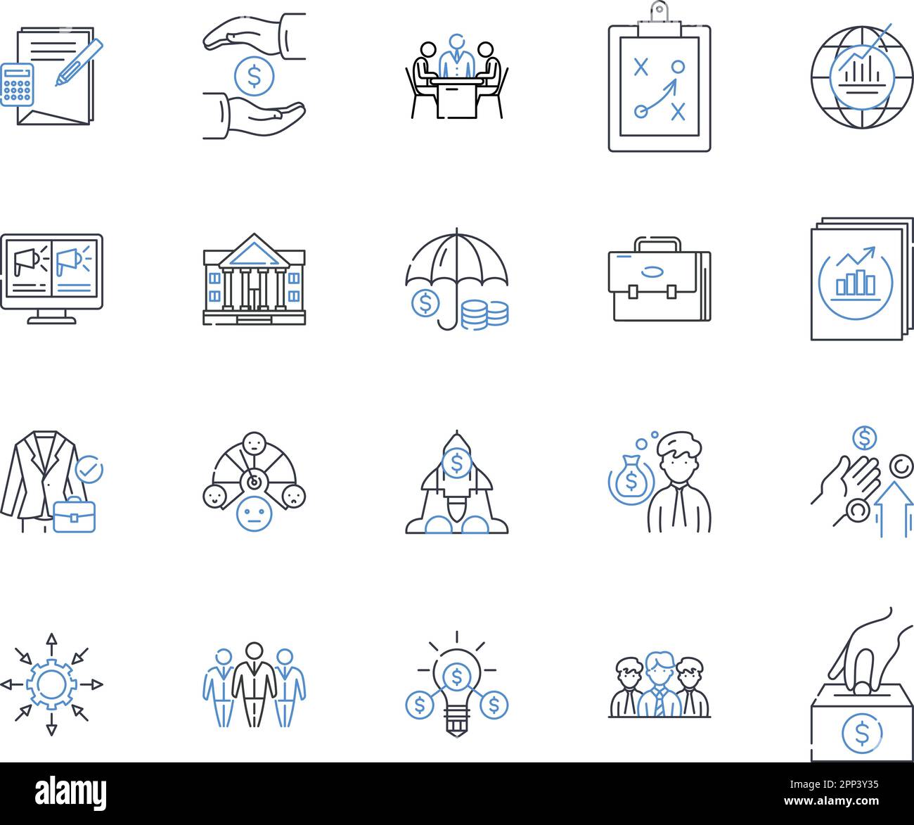 Expense Management line icons collection. Budget, Finance, Receipts ...
