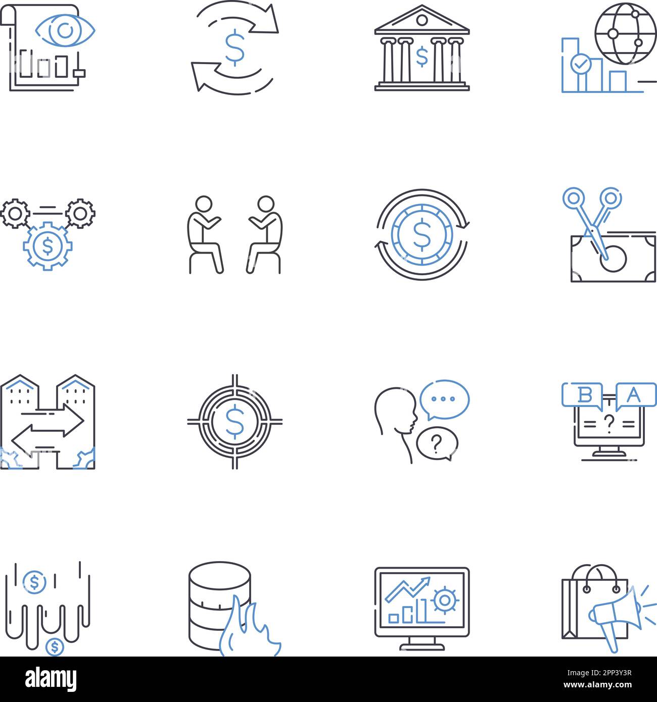 Virtual shops line icons collection. Digital, Online, E-commerce ...