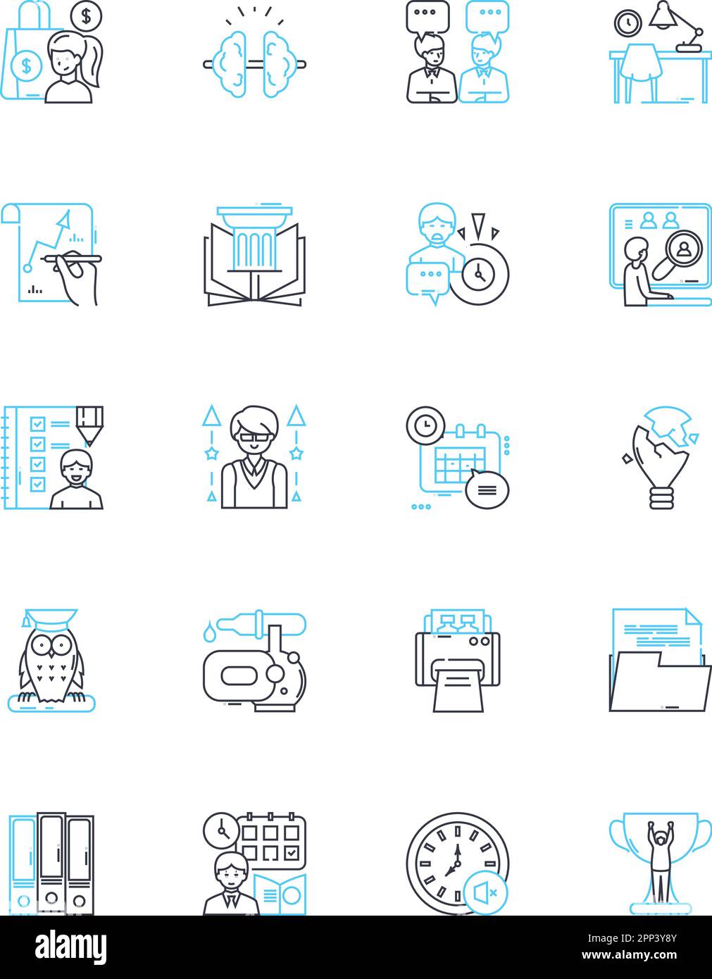 Cyber study linear icons set. Cybersecurity, Hack, Phishing, Encryption ... Cyber study linear icons set. Cybersecurity, Hack, Phishing, Encryption ...