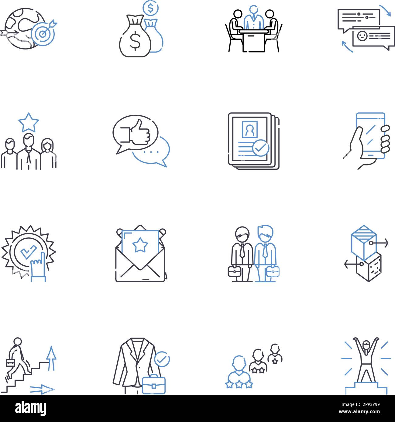 Skills assessment line icons collection. Aptitude, Assessment ...