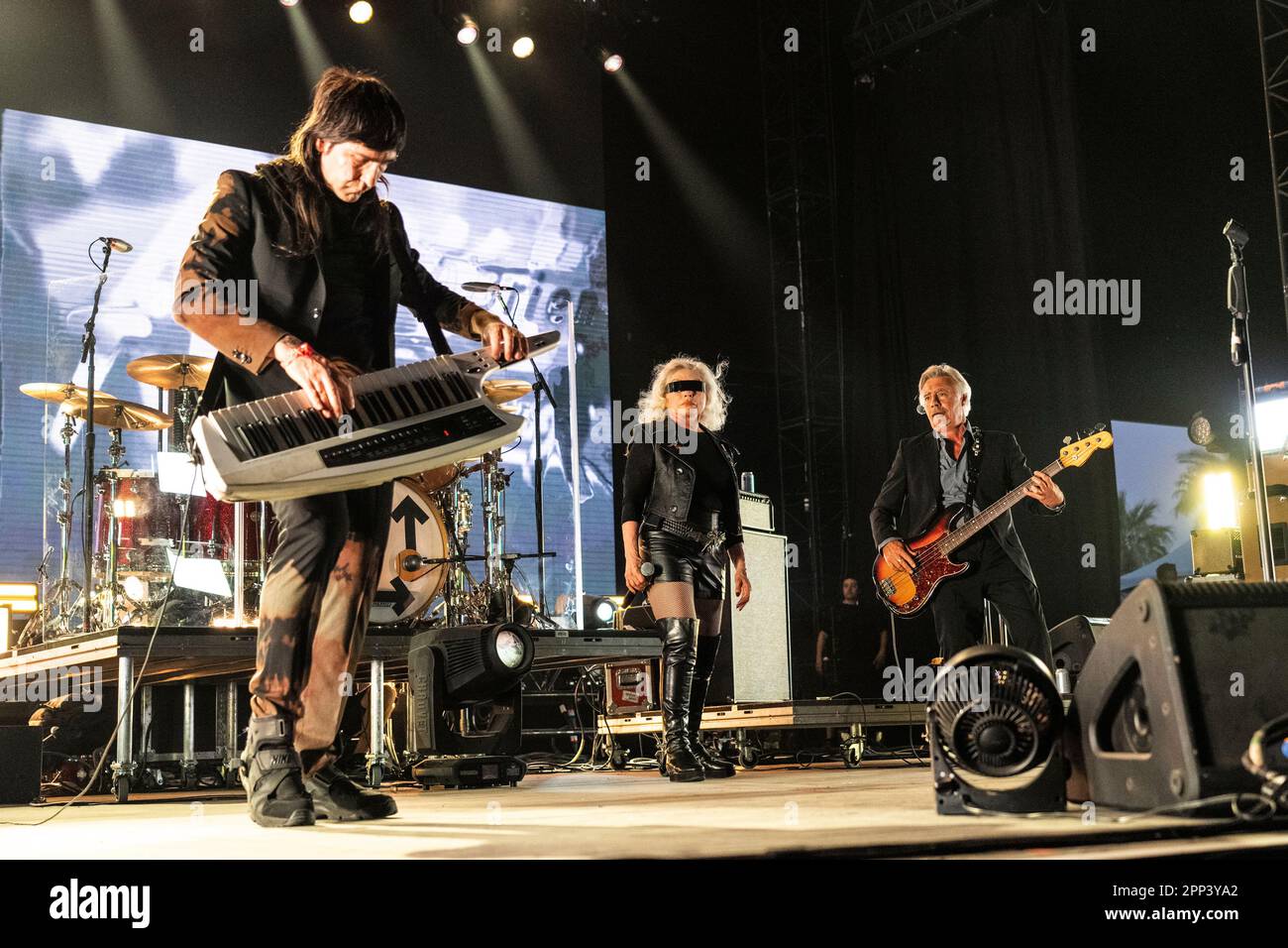 Matt Katz-Bohen, left, Debbie Harry, and Glen Matlock of Blondie ...