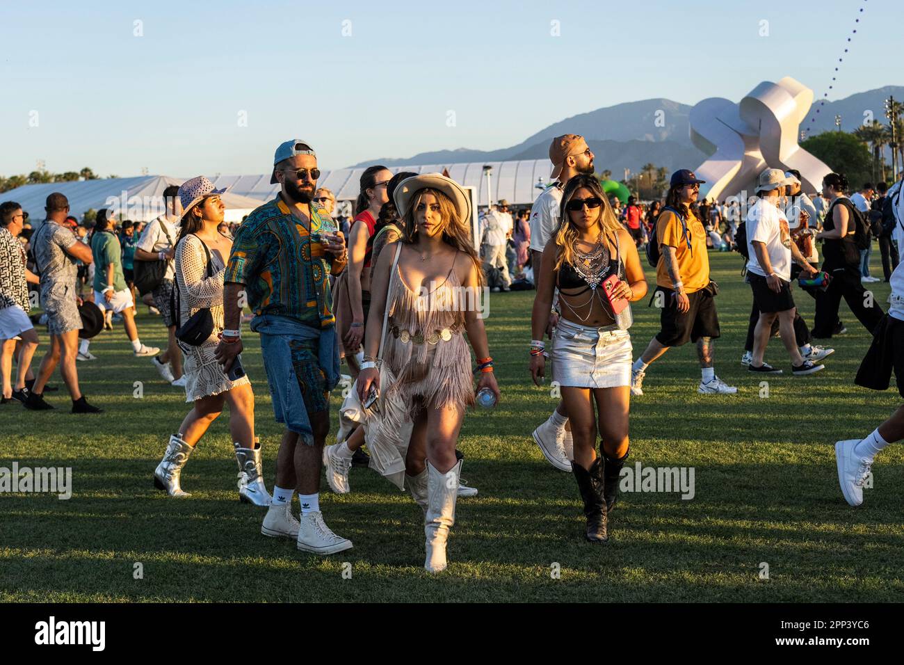 Festivalgoers are seen at the Coachella Music and Arts Festival at the ...