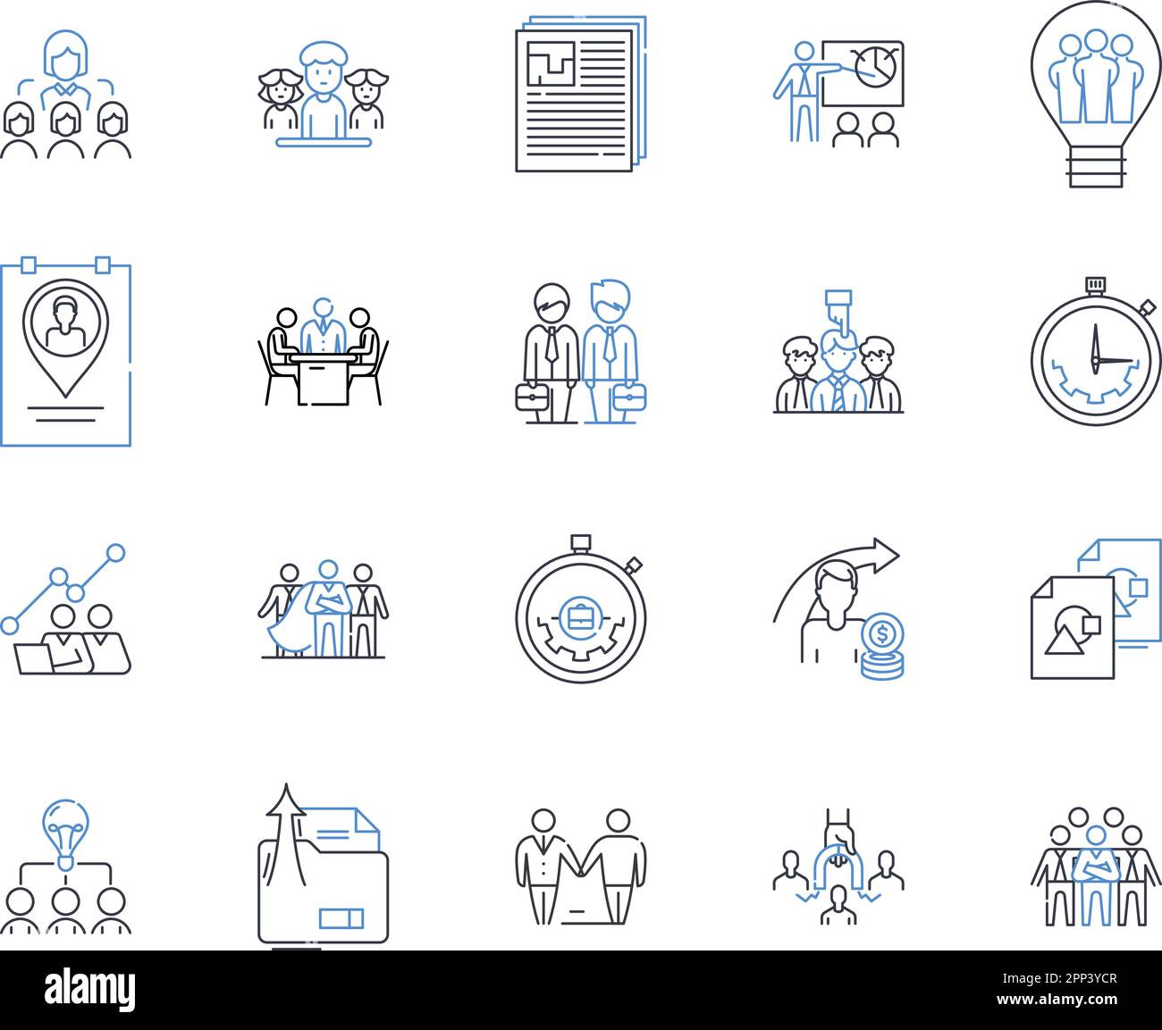 Human process line icons collection. Evolution, Growth, Development ...
